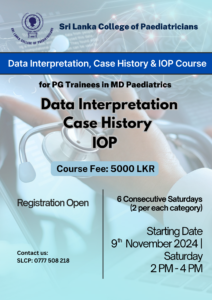 Data Interpretation Case History IOP – Sri Lanka College of Paediatricians