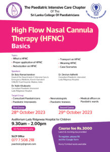 Importance and usage of HFNC – Sri Lanka College of Paediatricians