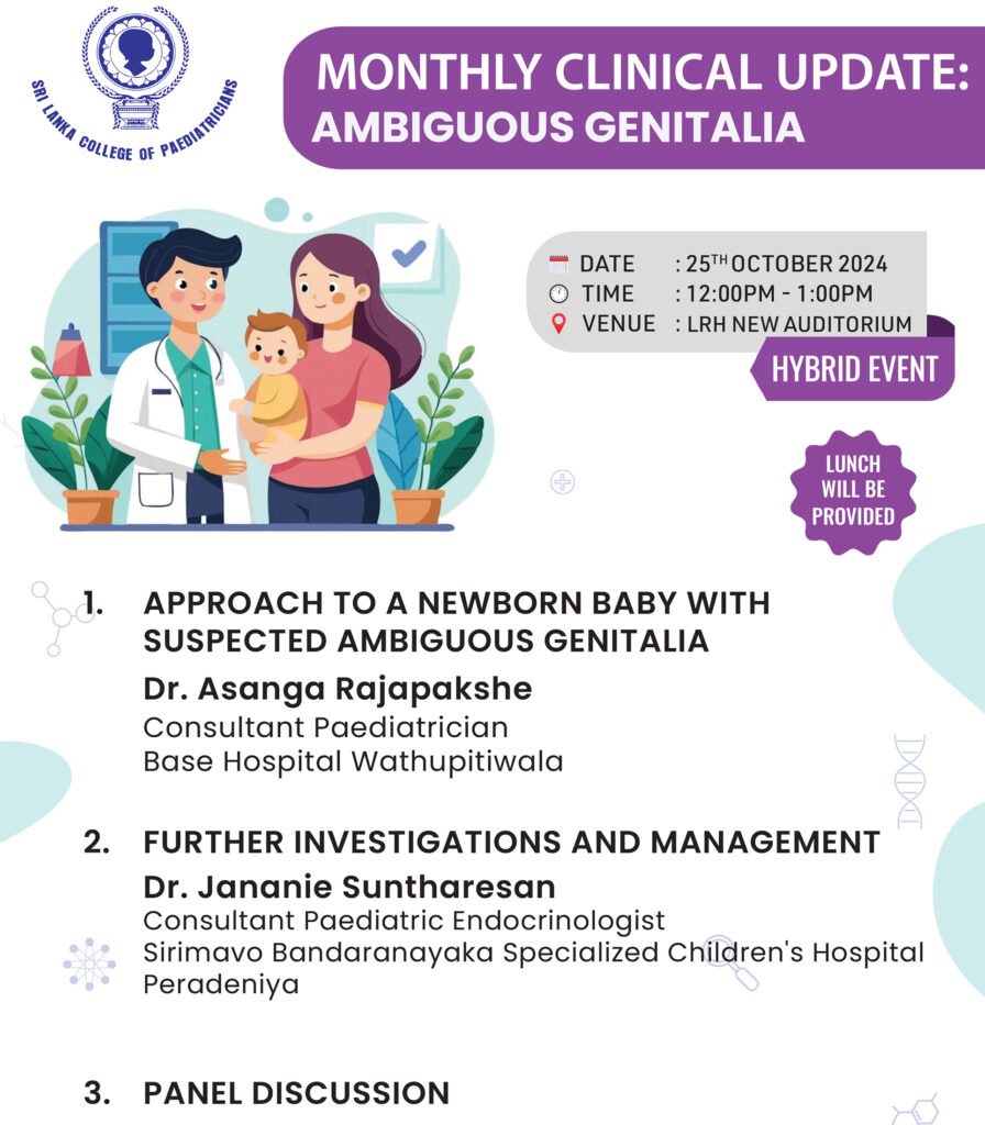 Monthly Clinical Update – Sri Lanka College of Paediatricians